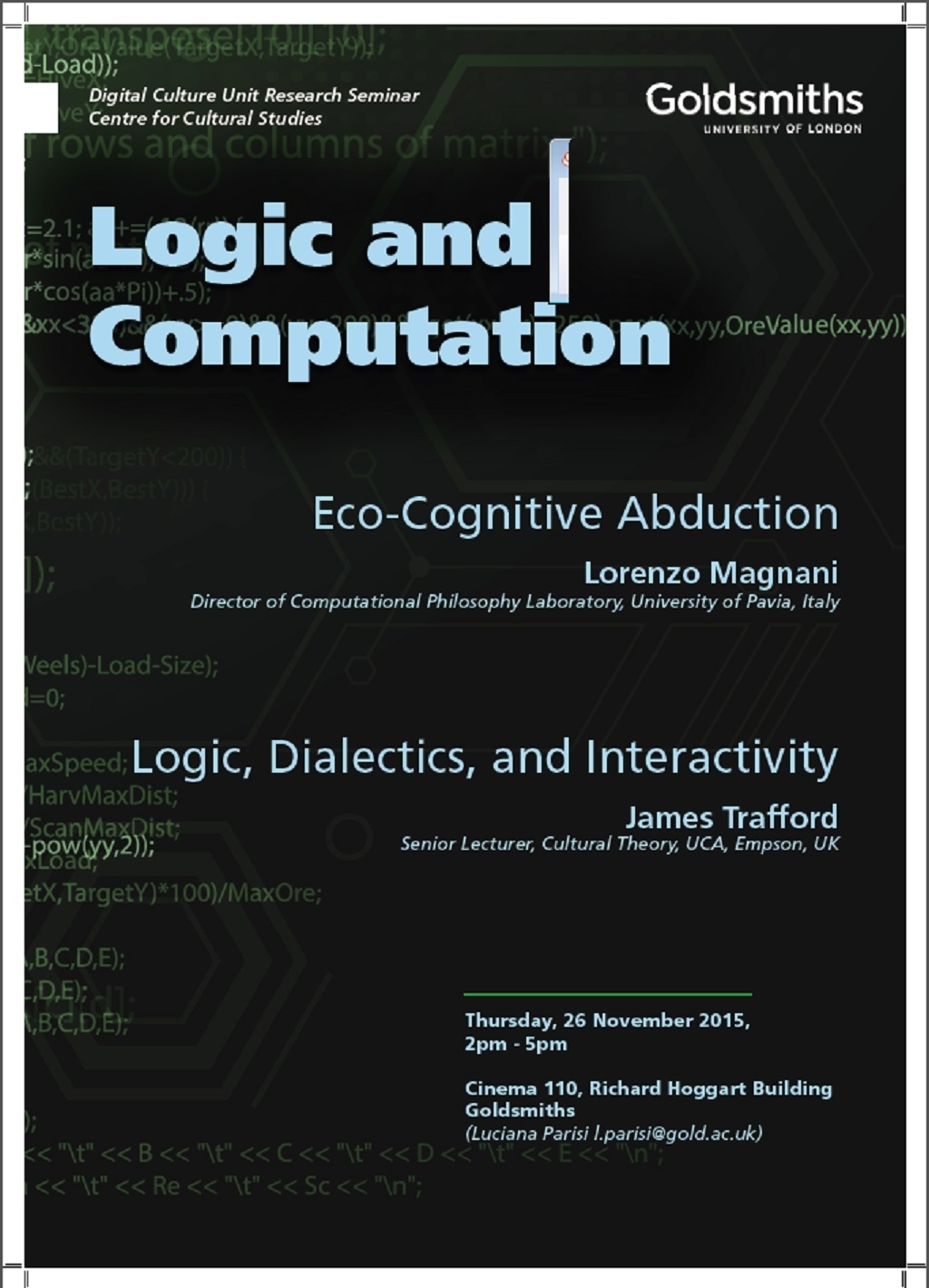 Logic and Computation | Goldsmiths, University of London